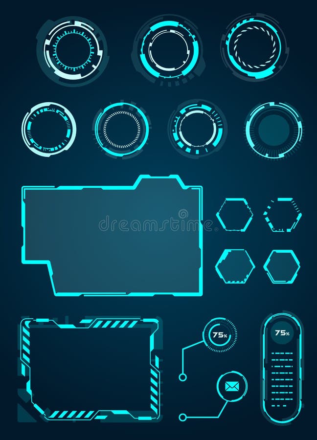 HUD Interface Elements Set, Circles, Loading, Frames for Web ... HUD Interface Elements Set, Circles, Loading, Frames for Web ...