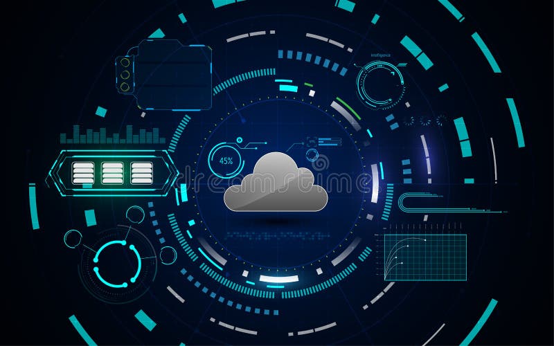 Hud Interface GUI Cloud Network Info Concept Background Template Stock ...