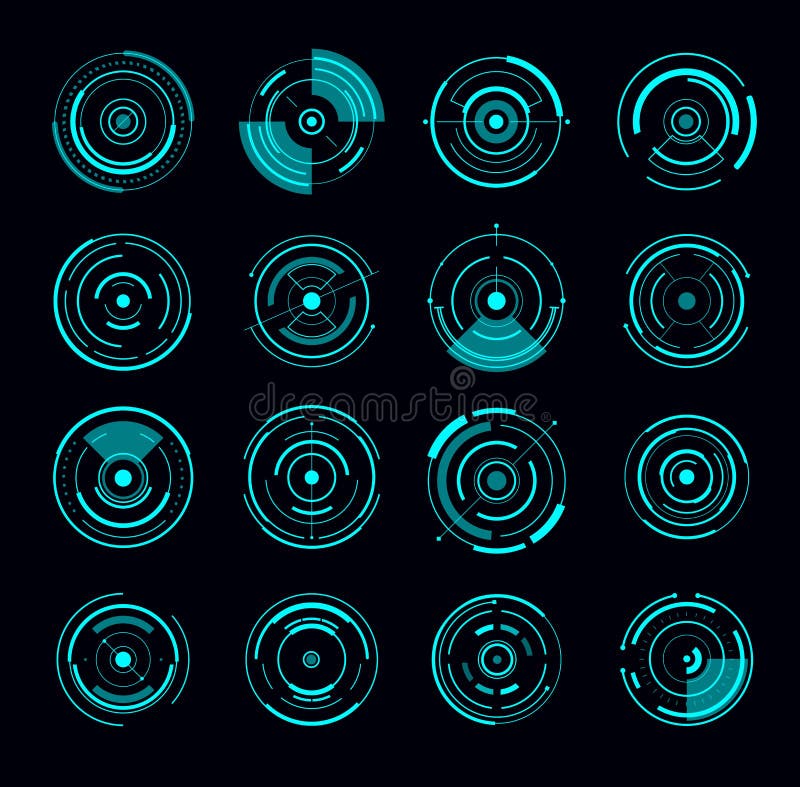 HUD Interface Radar, UI and Game Design Elements Stock Vector ...