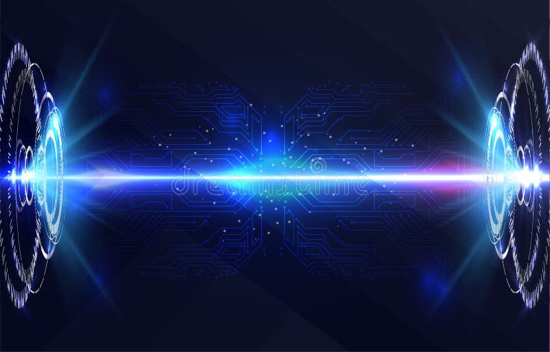 HUD Interface Screen Design. Abstract Style on Blue Background Stock ...