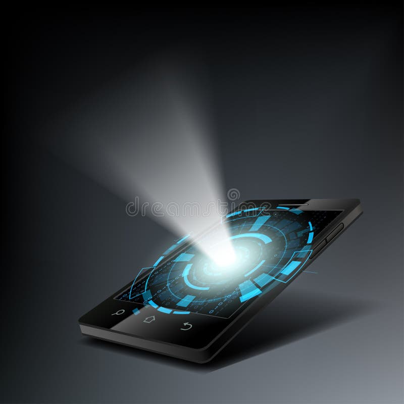 HUD Interface on the Smartphone Screen Stock Vector - Illustration of ...