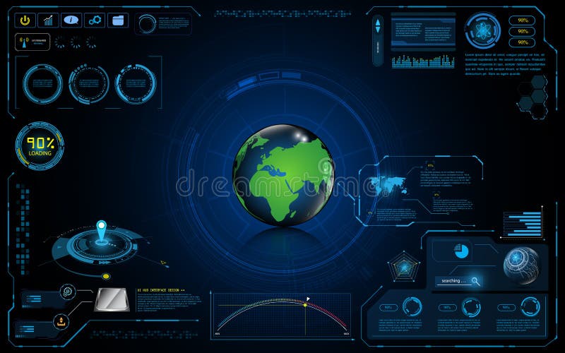 Hud Interface Global Network Connection Tech Innovation Concept Element ...