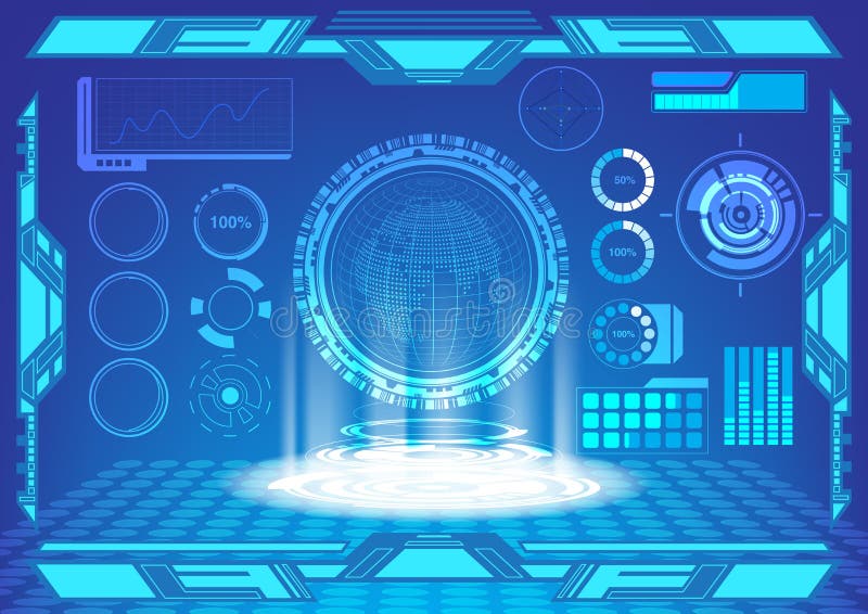 HUD interface vector stock vector. Illustration of game - 148208945