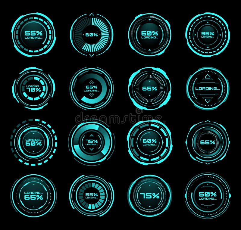HUD Loading Process and Power Load Status Bars Stock Vector ... HUD Loading Process and Power Load Status Bars Stock Vector ...