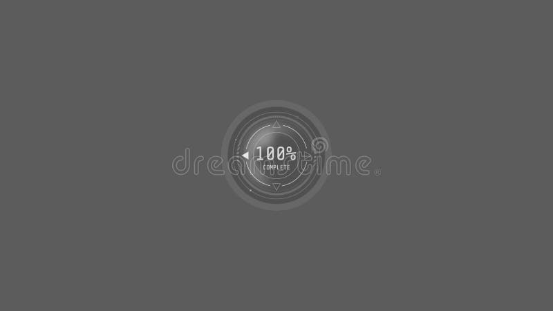HUD Loading Element - Circular Progress Bar with Percentage. Stock Video - Video of computer ...