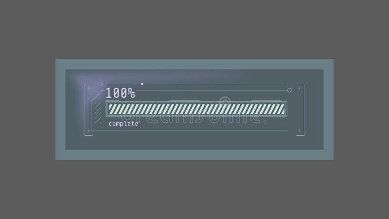 Hud Loading Element Frame With Decoding Progress Bar Stock Footage 1180