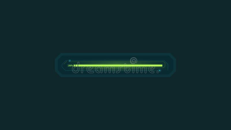 HUD Loading Element - Frame with Linear Progress Bar. Stock Footage - Video of number, indicator ...