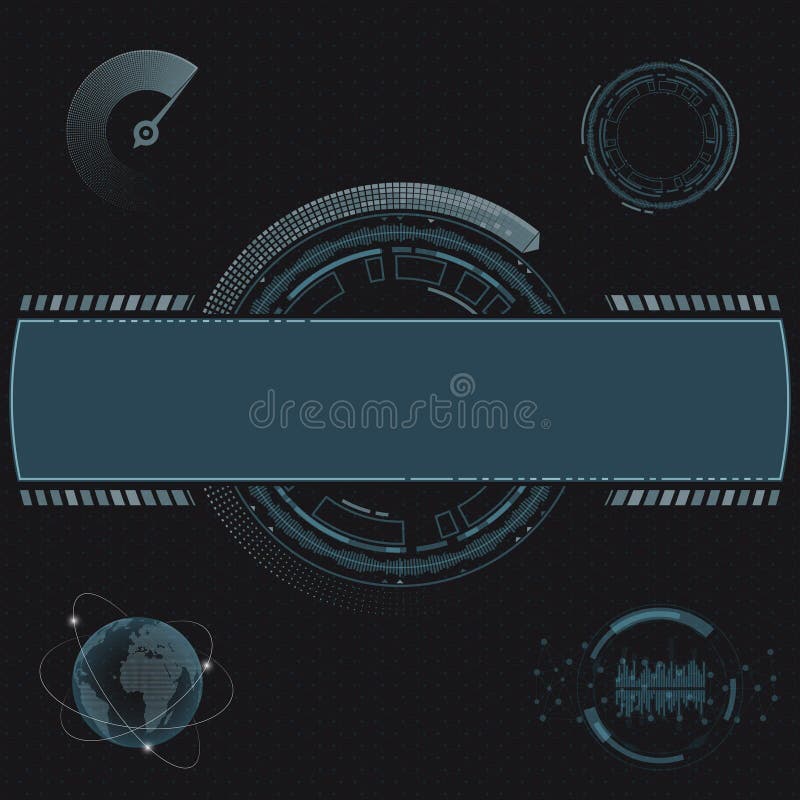 HUD menu user interface stock vector. Illustration of control - 106338779