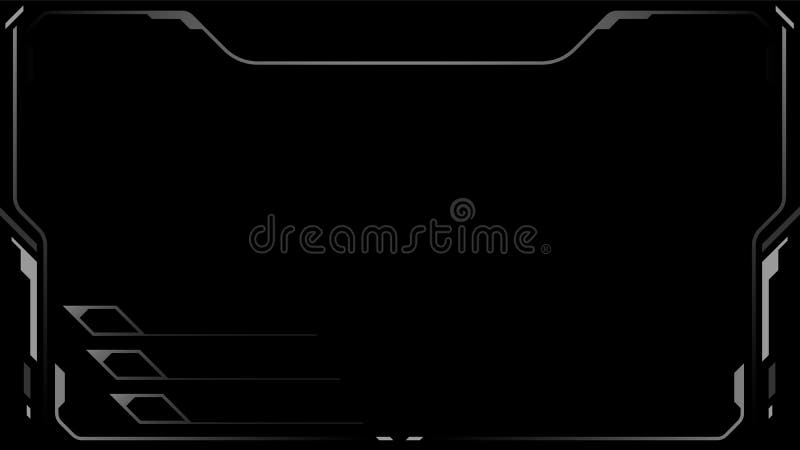 HUD Overlay Sci Fi Black Theme Stock Vector - Illustration of ...