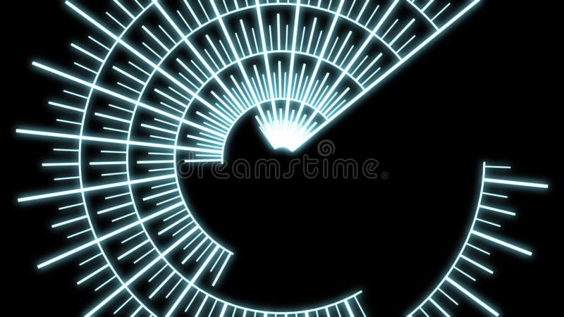 HUD Radial Patterns Speedometer Arc L Blue Animation Loop Stock Video ...