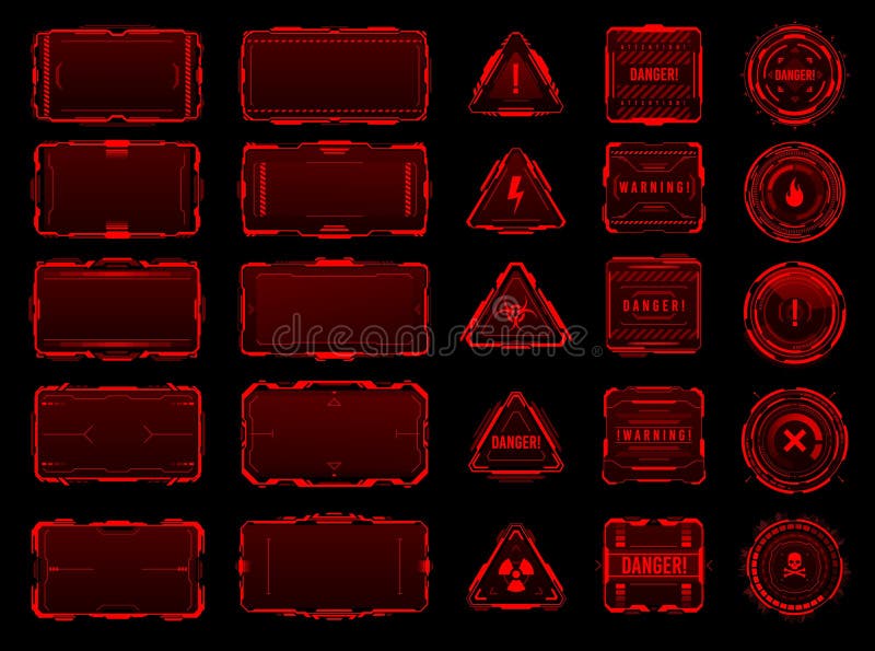 Red Sci Fi Warning Border Stock Illustrations – 77 Red Sci Fi Warning ...