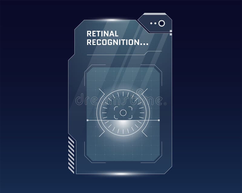 HUD Retinal Recognition Biometric ID Scan Dashboard Concept. User Eye ... HUD Retinal Recognition Biometric ID Scan Dashboard Concept. User Eye ...