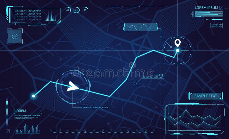 Hud Navigation Map Screen Stock Illustrations – 335 Hud Navigation Map ...