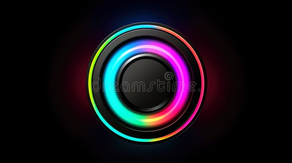 HUD Round Frames and Borders, Aim Control and Digital Interface, Button ...