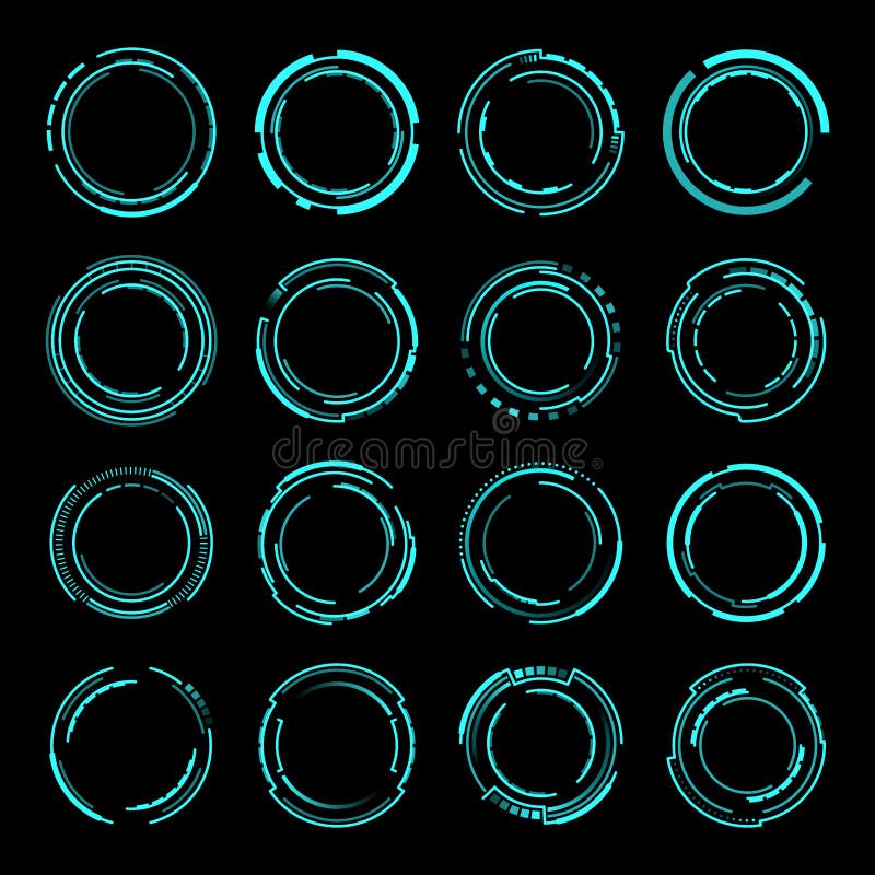 Blue Circular Hud Interface Stock Illustrations – 1,943 Blue Circular ...