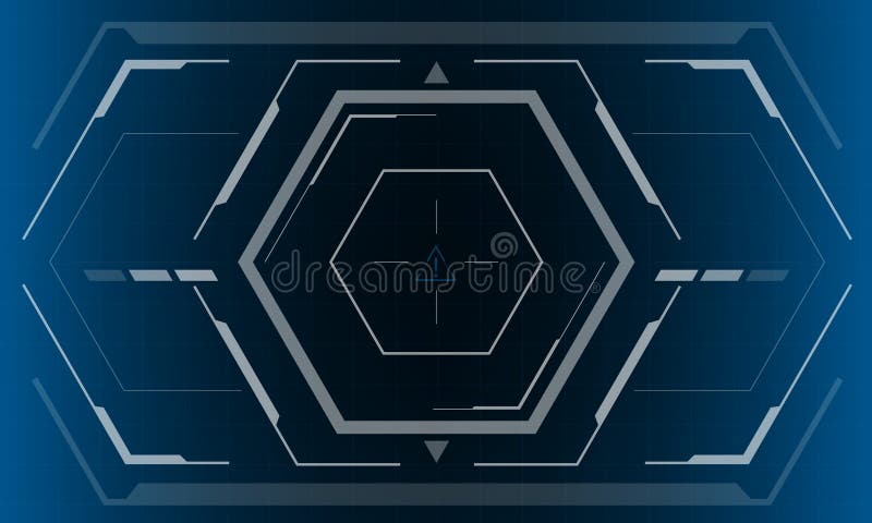 HUD Sci-fi Hexagon Interface Screen View Hexagon Geometric Design ...