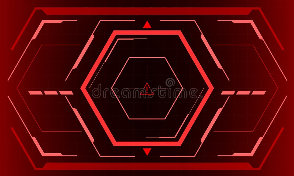 HUD Sci-fi Hexagon Interface Screen View Hexagon Geometric Design ...