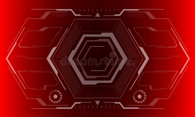 HUD Sci-fi Hexagon Interface Screen View Hexagon Geometric Design ...