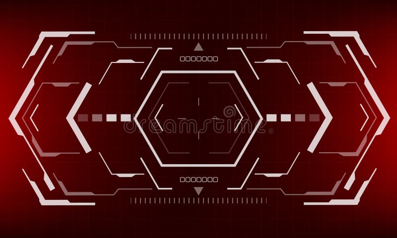 HUD Sci-fi Hexagon Interface Screen View White Geometric Design Virtual ...