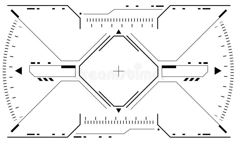 HUD Sci-fi Interface Screen View Black Geometric Design Virtual Reality ...