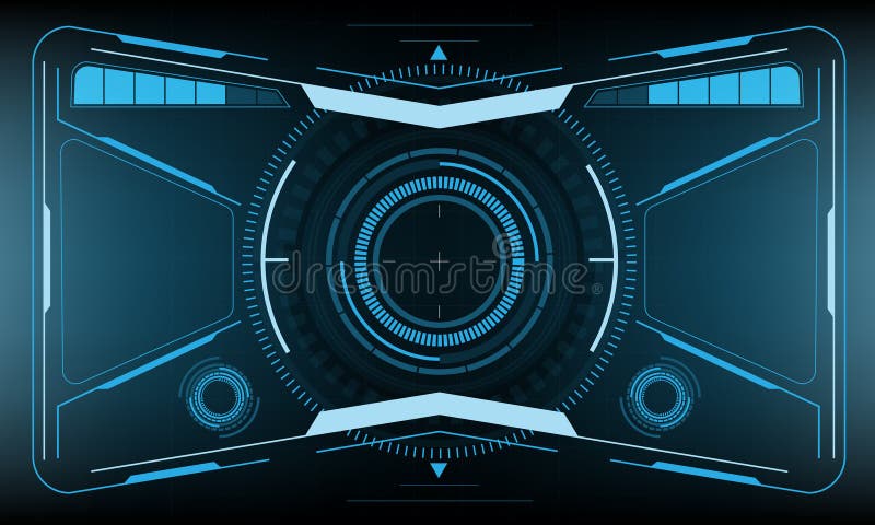 HUD Sci-fi Interface Screen Monochrome View Design Virtual Reality ...