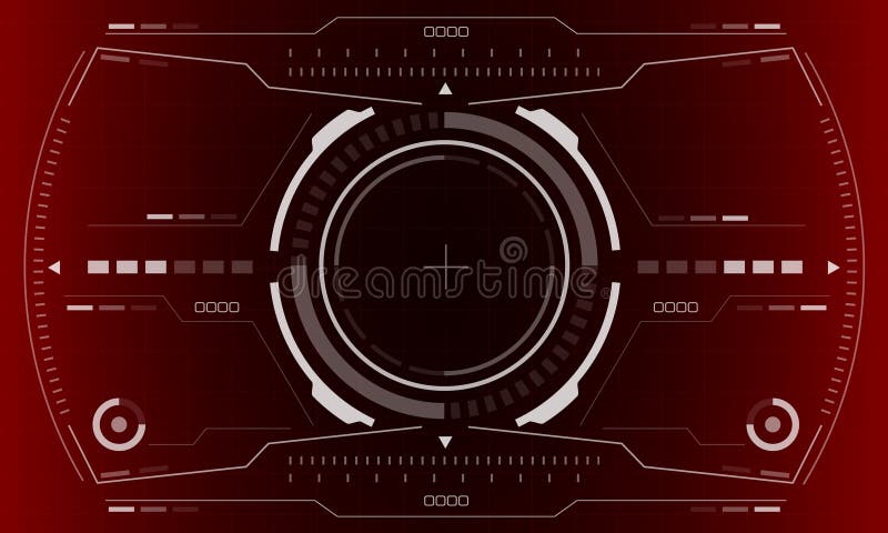 HUD Sci-fi Interface Screen View White Hexagon Geometric Design Virtual ...