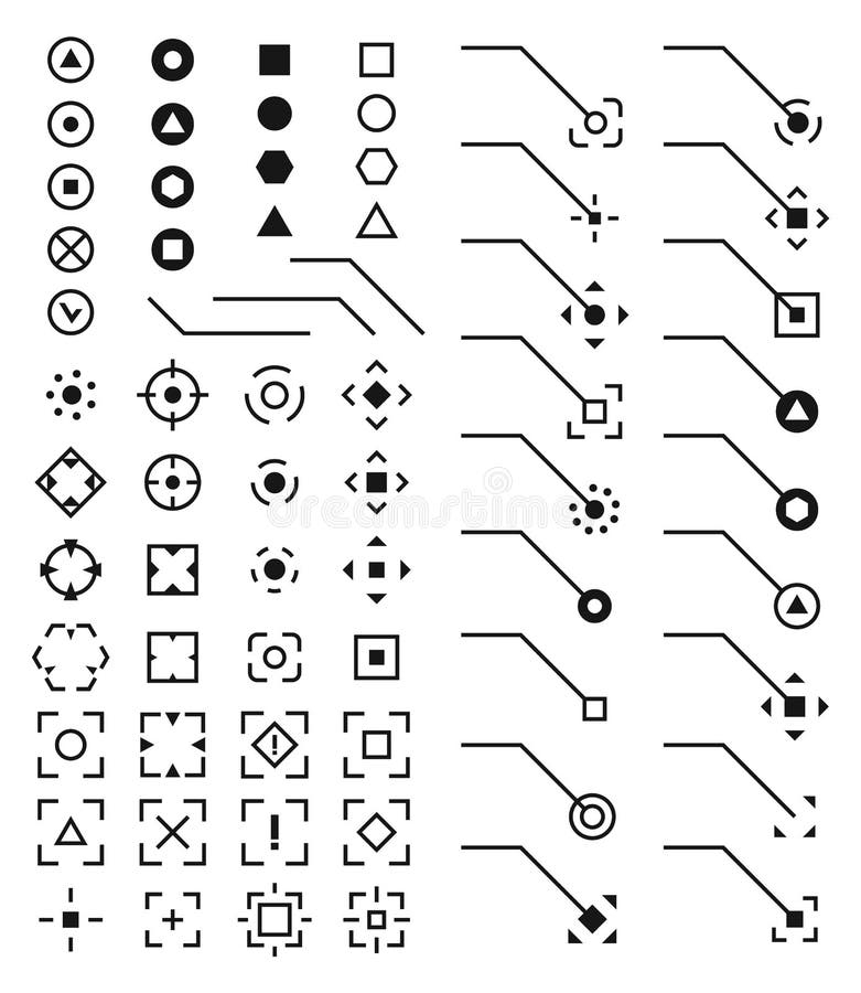 Hud Style Callout Lines. User Interface Element Stock Vector ...