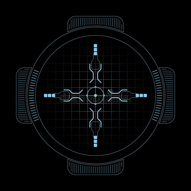 HUD target stock vector. Illustration of direction, science - 95633217