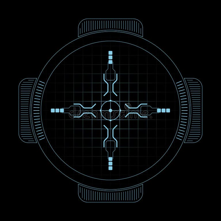 HUD target stock vector. Illustration of direction, science - 95633217