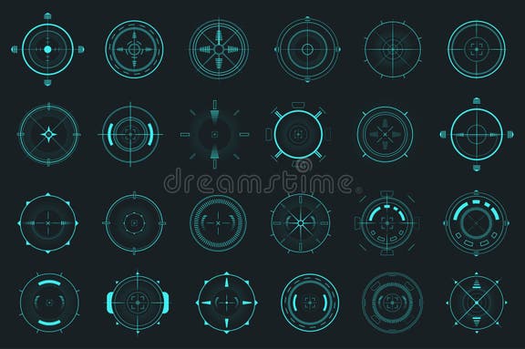 HUD Target Pointer stock illustration. Illustration of radar - 361384810