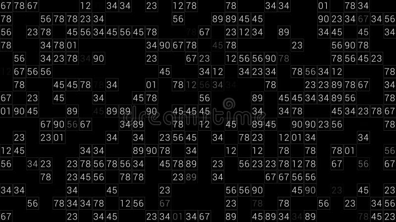 PNG Alpha.Looping Numbers Code Password Hacking Effect.Type 1 Stock ...