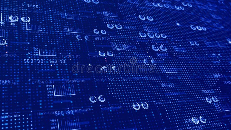 HUD and Text Elements Infographic Digital Data Abstract Motion ...