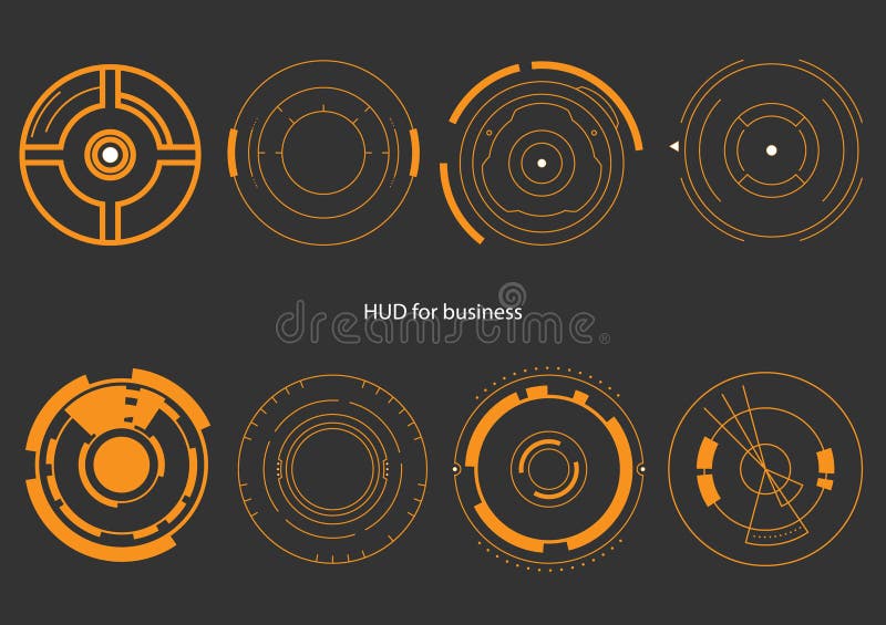 HUD UI for Business Set. Futuristic User Interface Stock Vector, HUD ...