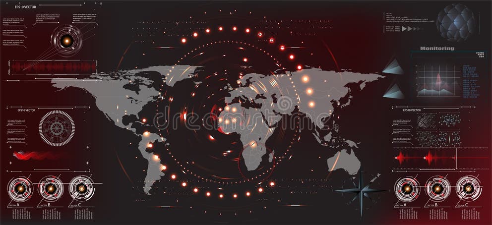 HUD UI . Futuristic User Interface HUD and Infographic Elements. Abstract Virtual Graphic Touch ...