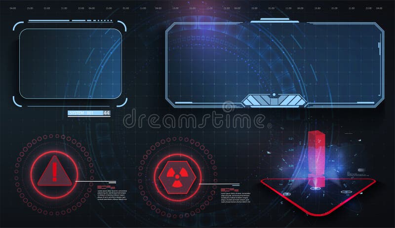 HUD, UI, GUI Futuristic User Interface Screen Elements Set. High Tech Screen for Video Game ...
