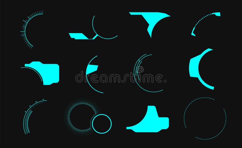 HUD Vector Interface Elements Stock Vector - Illustration of beware ...