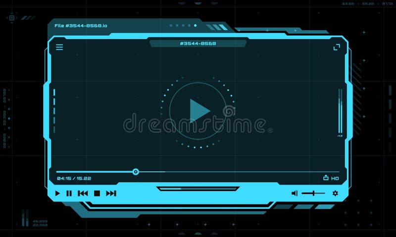 HUD Video Player Futuristic Interface Screen Frame Stock Vector ...