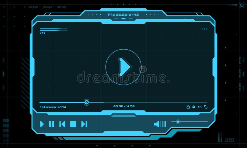 Futuristic Video Player Vector Stock Illustrations – 1,455 Futuristic ...