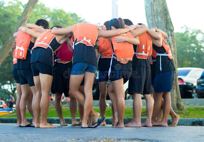 Huddle before Race stock photo. Image of group, footed - 4142552