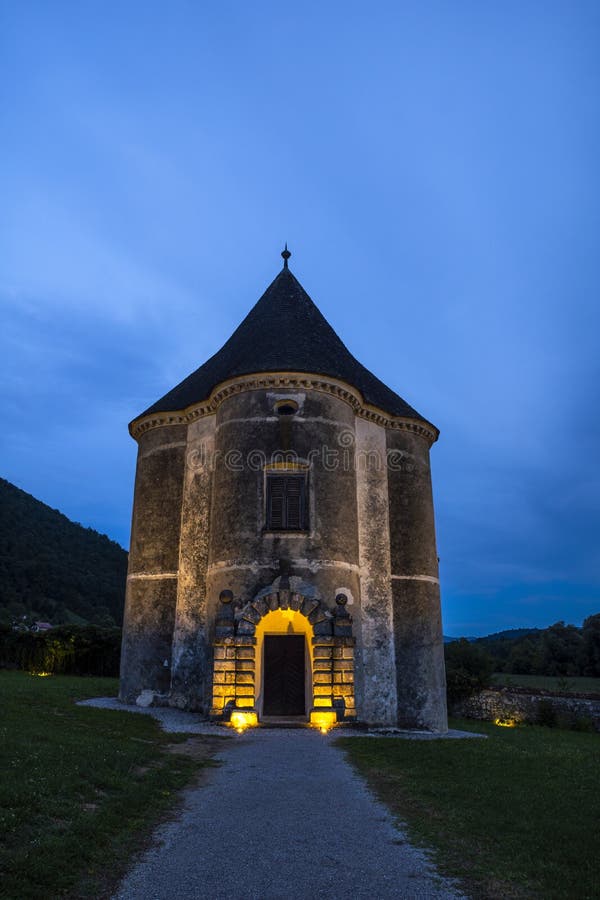 Hudicev Turn or Devils Tower Medieval Watchtower in Soteska, Slovenia ...