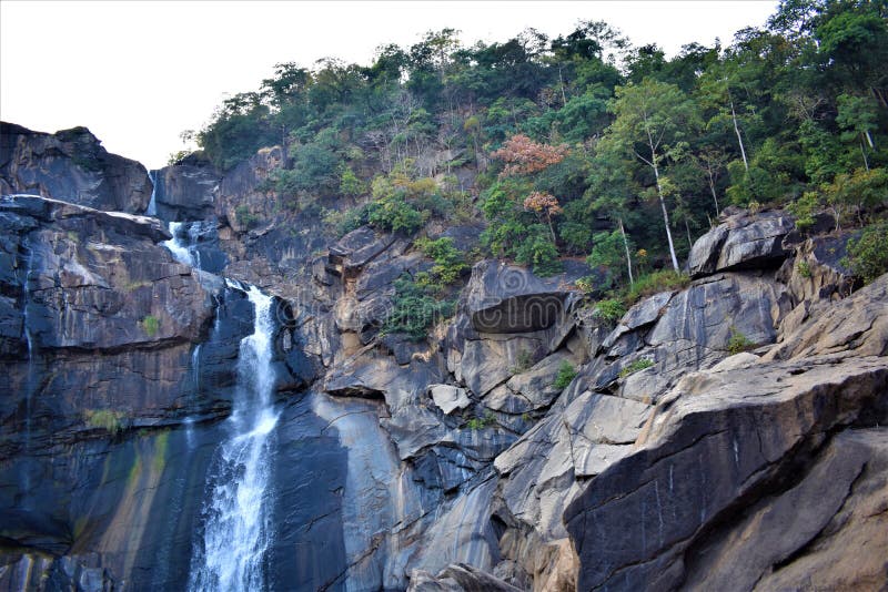 Hudru Water Falls Ranchi,in India. Stock Image - Image of fall, river ...