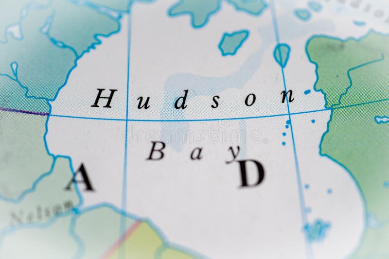 Hudson Bay, Canada Highlighted on a World Map Stock Photo - Image of ...