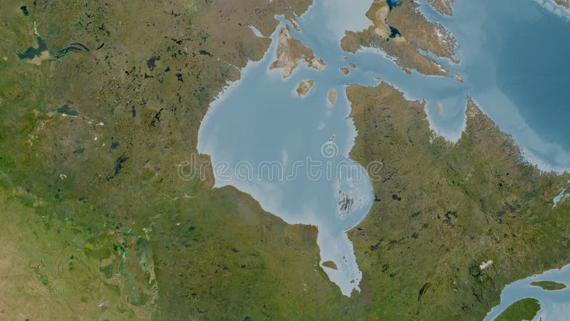Hudson Bay. Bounding Box. Satellite Map Stock Illustration ...
