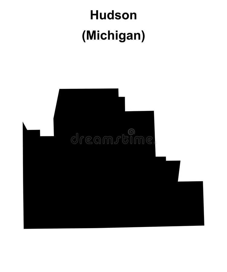 Hudson outline map stock vector. Illustration of hudson - 387413229