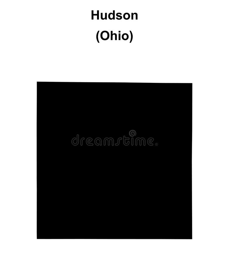 Hudson outline map stock vector. Illustration of ohio - 357492348
