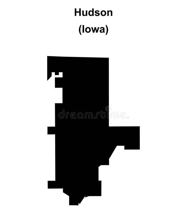 Hudson outline map stock vector. Illustration of infographic - 387204436