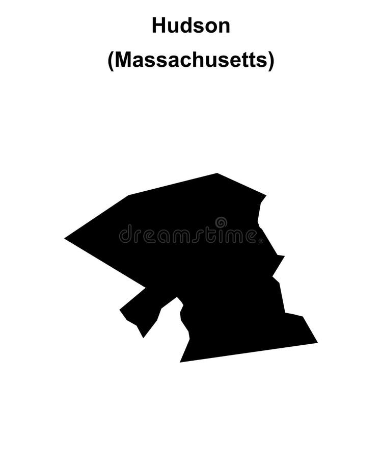Hudson outline map stock vector. Illustration of template - 357333666
