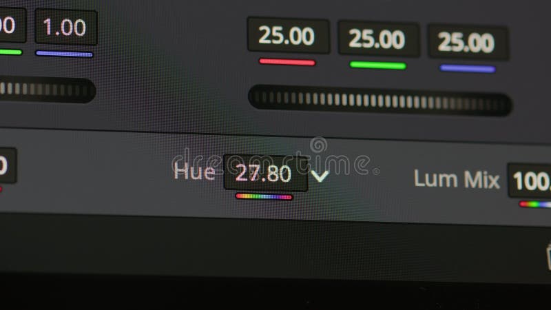 Hue Handle Control on Color Grading Software Stock Video - Video of ...