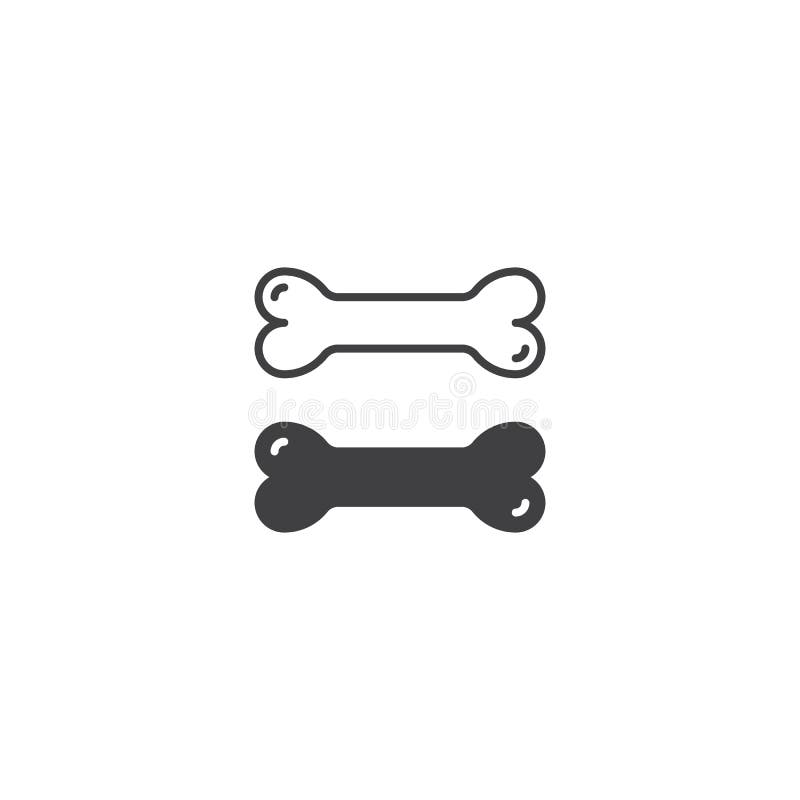 Hueso De Huesos De Perro. Plantilla De Icono De Vector Ilustración del ...