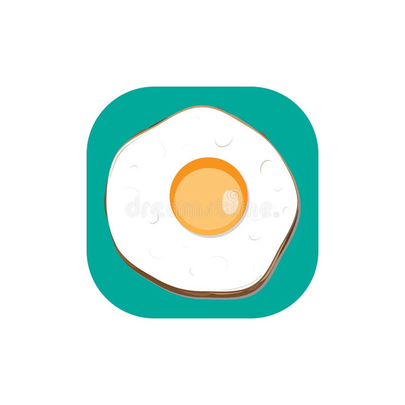 Huevo Frito. Icono De Vector. Ilustrador. Ilustración del Vector ...